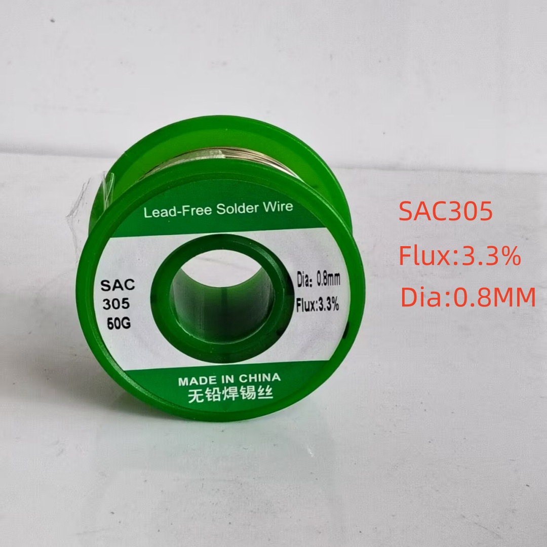 50g/roll SAC305 solder wire 0.8mm containing rosin type solder wire ...